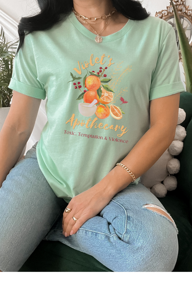 Violets Apothecary tee – Enchanted Fandom